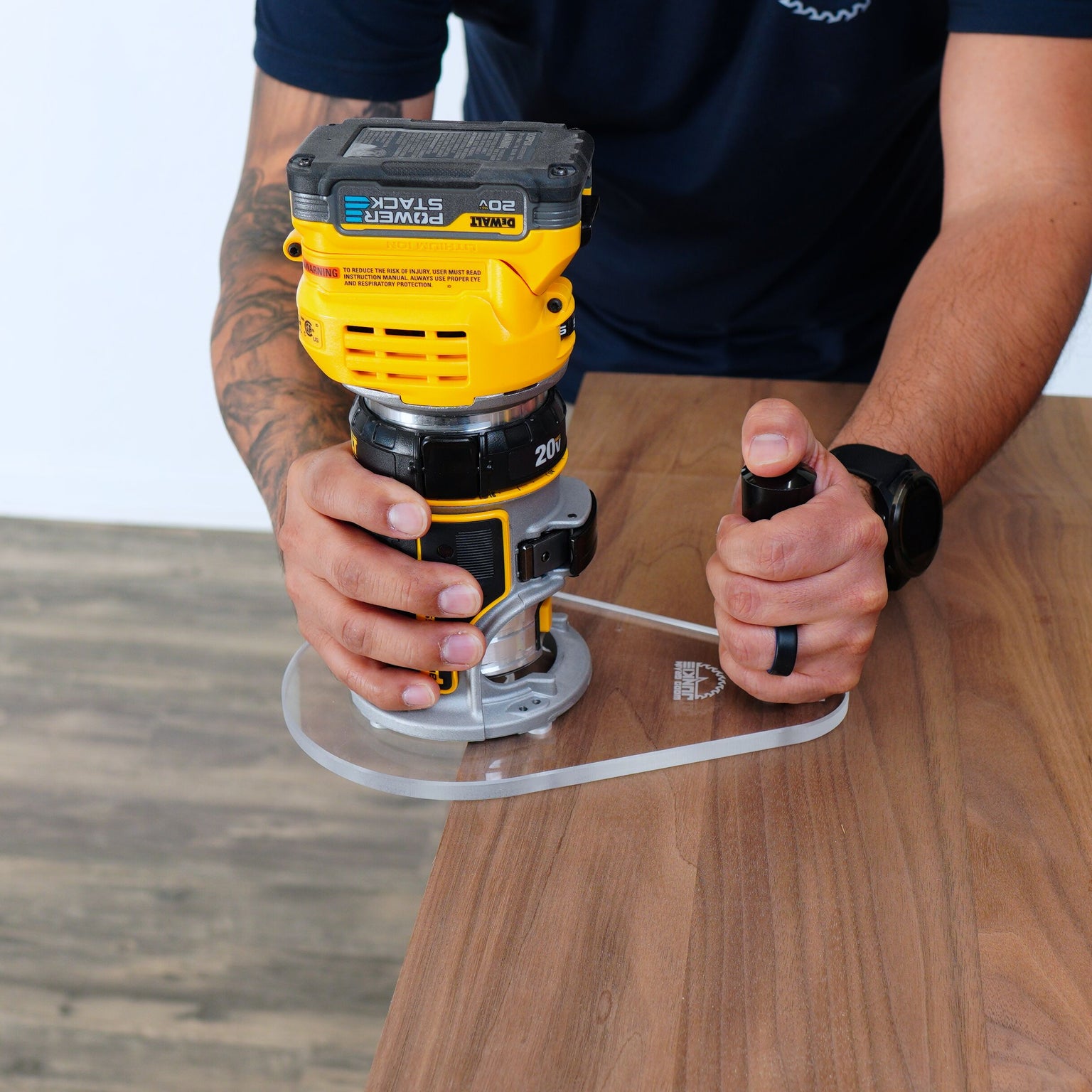 Woodworking Router Base Plates for Trim & Plunge Routers | Clear Acrylic