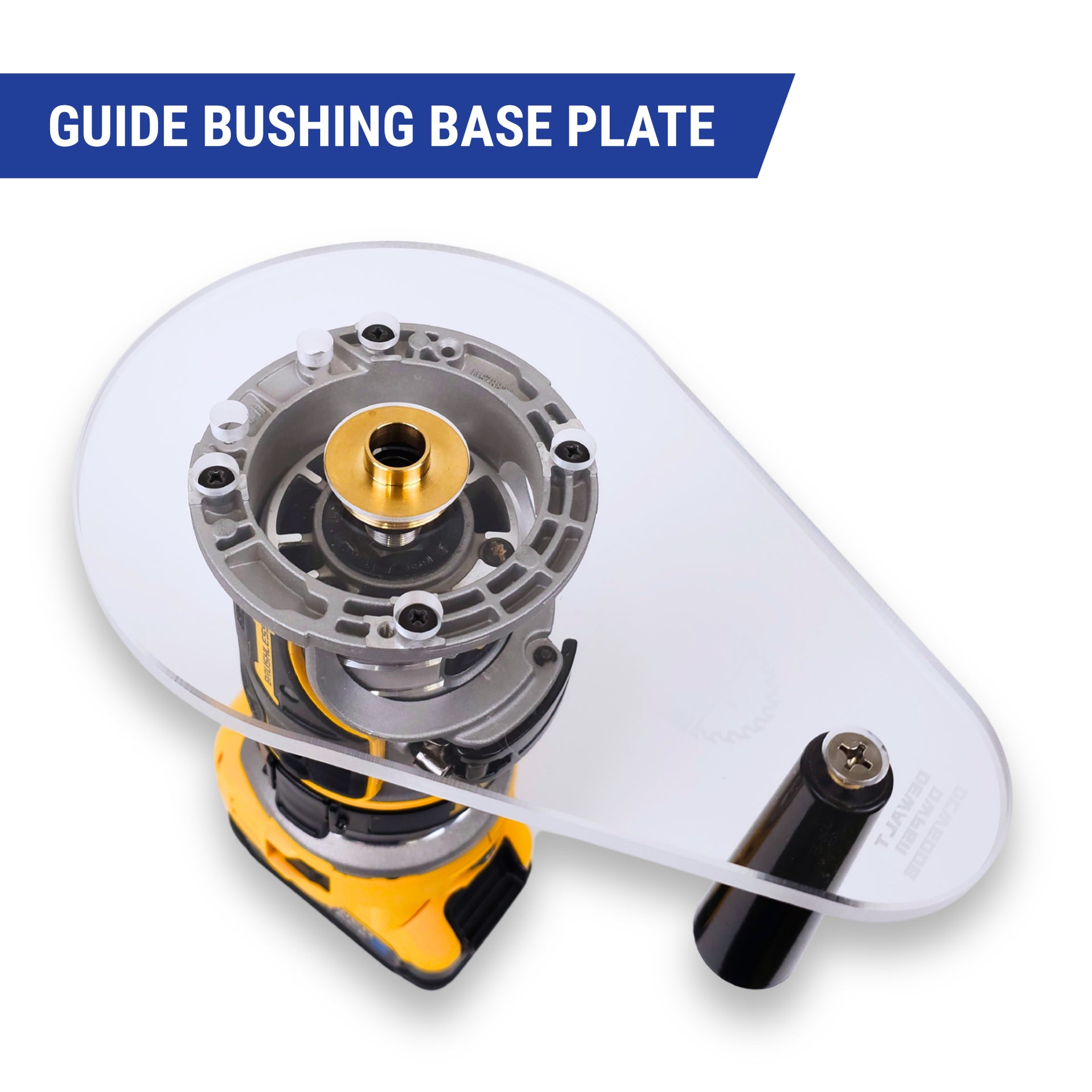 TrimFit Pro® SINGLE GRIP Router Base Plate for DeWalt DWP611 and DCW60
