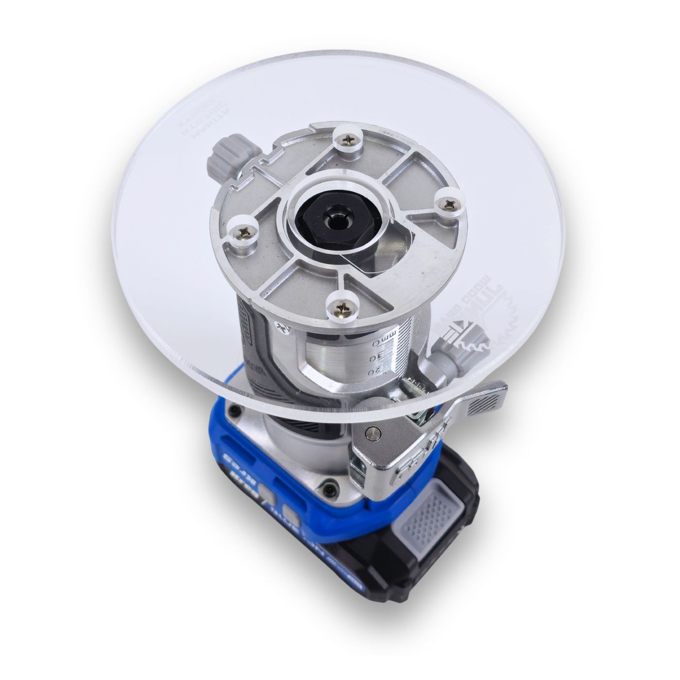 TrimFit Pro® 6 inch ROUND Router Base Plate for Kreg 20V Ionic Drive