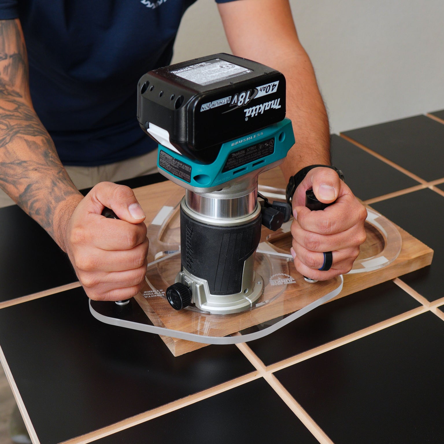 Woodworking Router Base Plates for Trim & Plunge Routers | Clear Acrylic