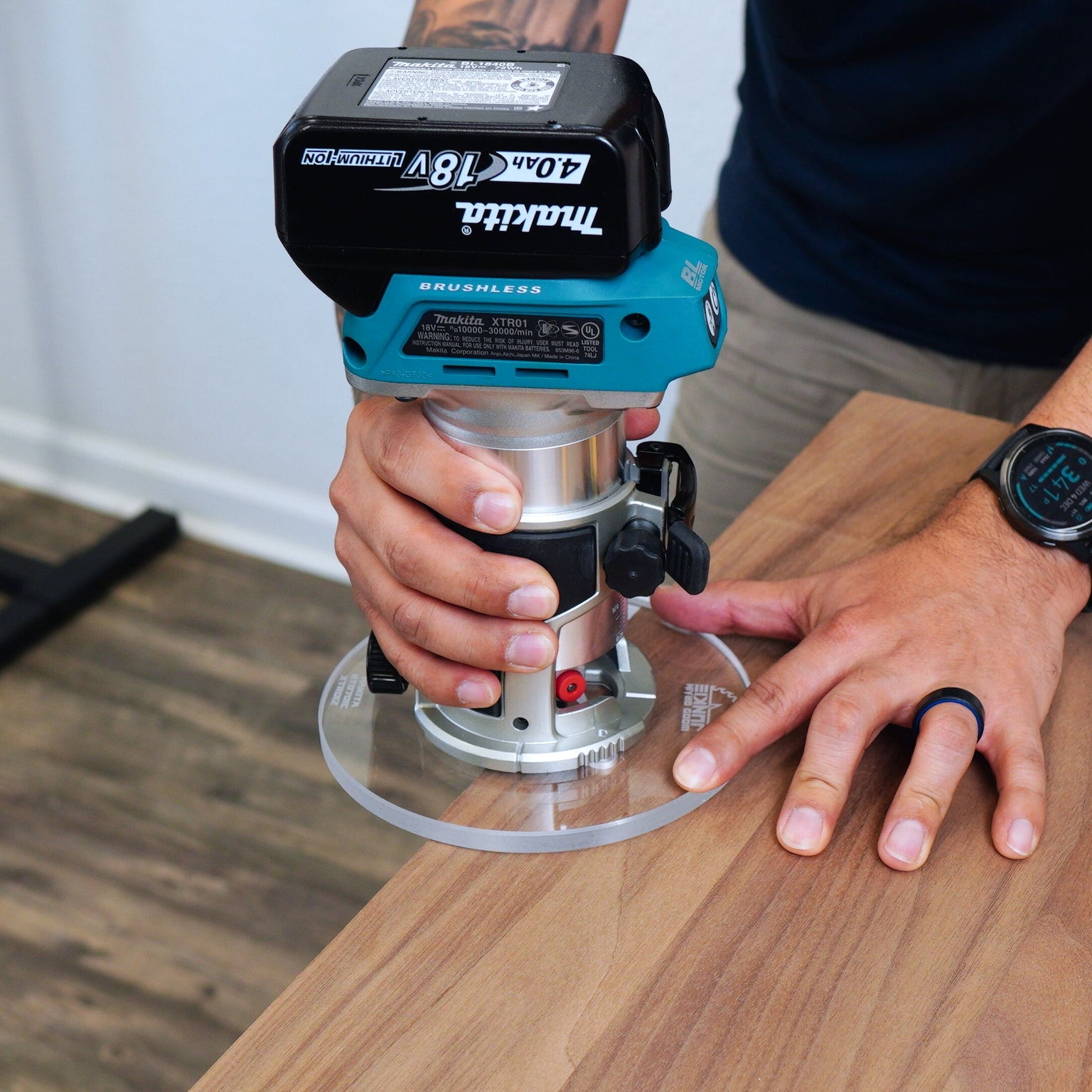 Woodworking Router Base Plates for Trim & Plunge Routers | Clear Acrylic