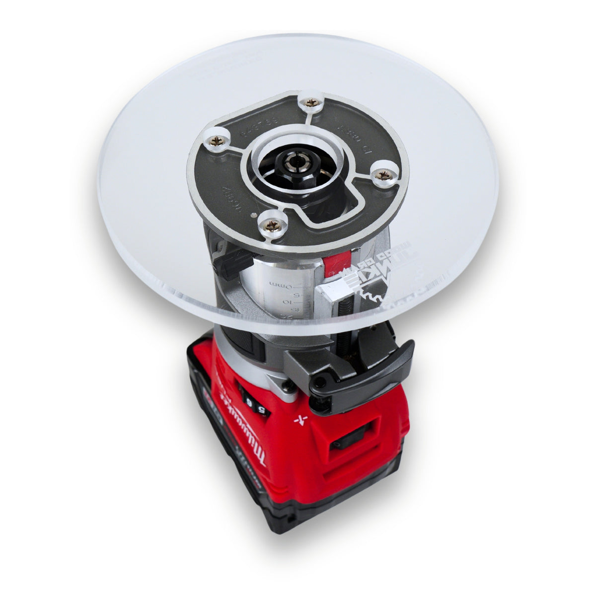 TrimFit Pro® 6 inch ROUND Router Base Plate for Milwaukee M18 FUEL 272