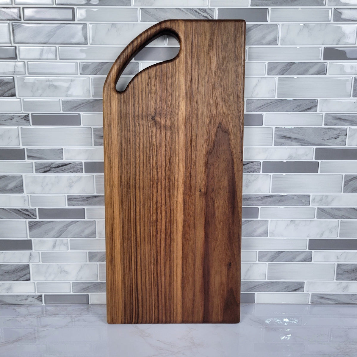 Curved Corner Handle Black Walnut Cutting Board