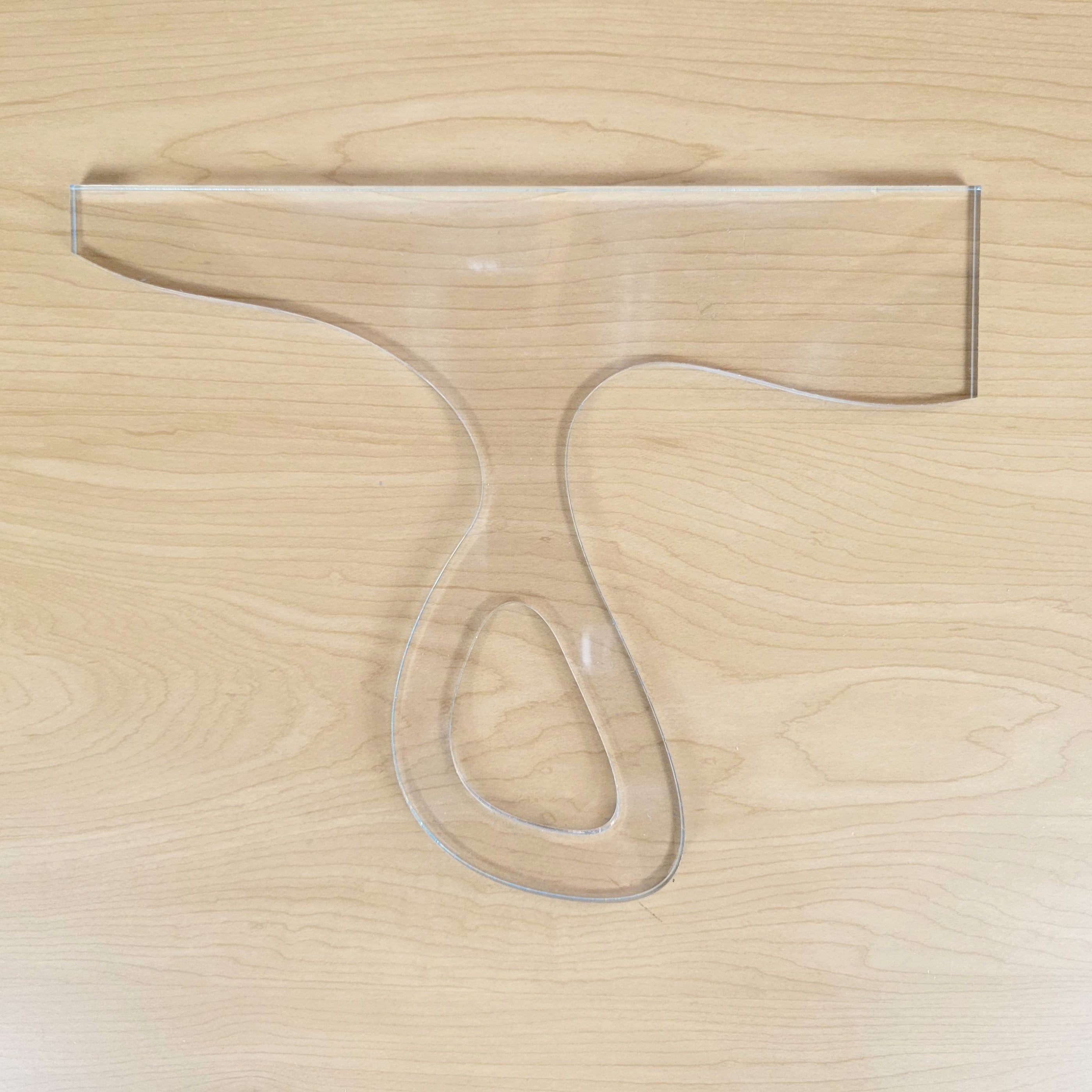 Curvy Charcuterie Board Handle Acrylic Router Template