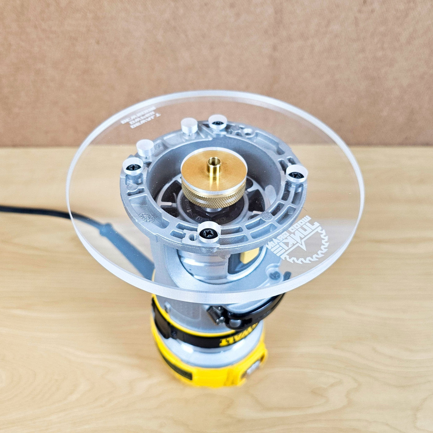 TrimFit Pro® 6 inch ROUND Router Base Plate for DeWalt DWP611 and DCW6