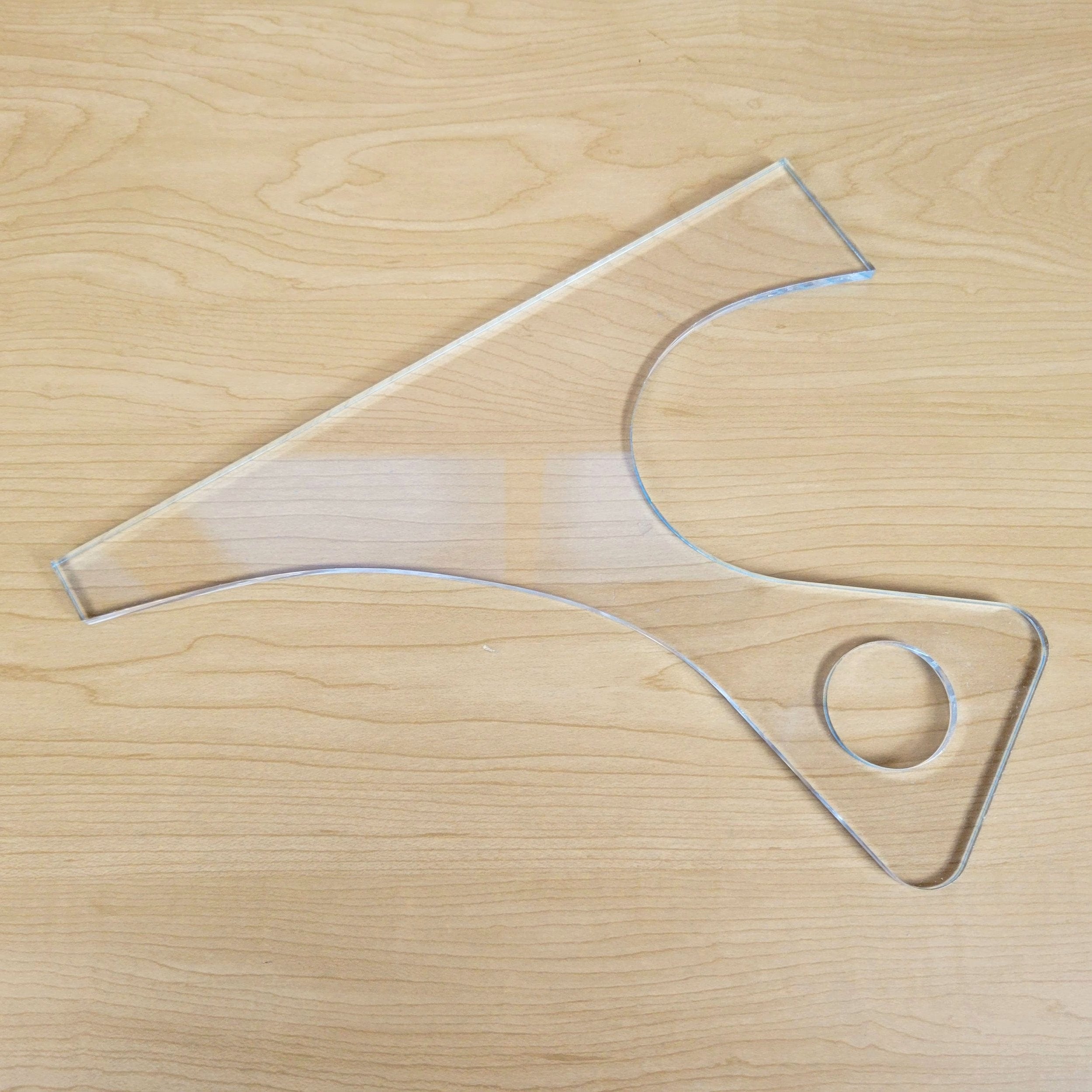 Flat Top Charcuterie Board Handle Acrylic Router Template