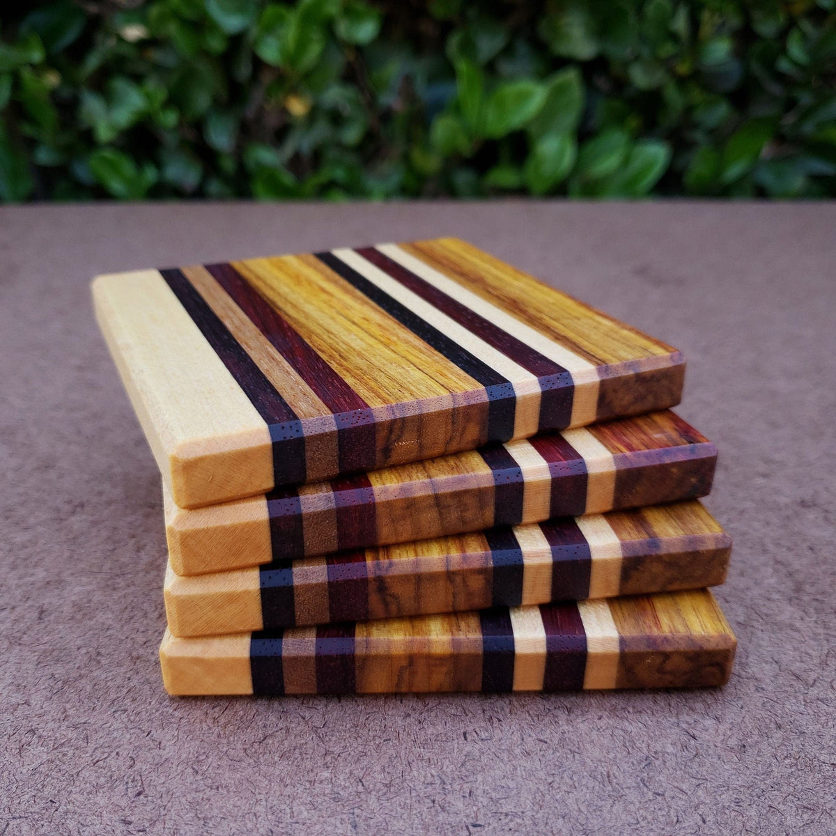 Handcrafted Wooden Coaster Set of 4