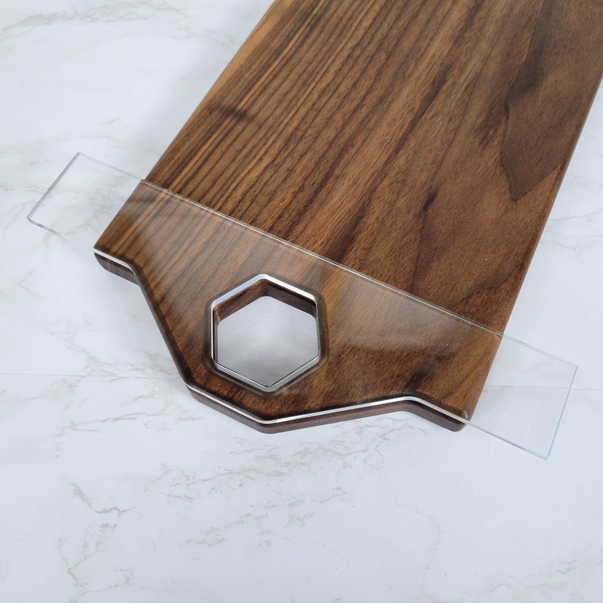 Honeycomb Charcuterie Board Handle Acrylic Router Template