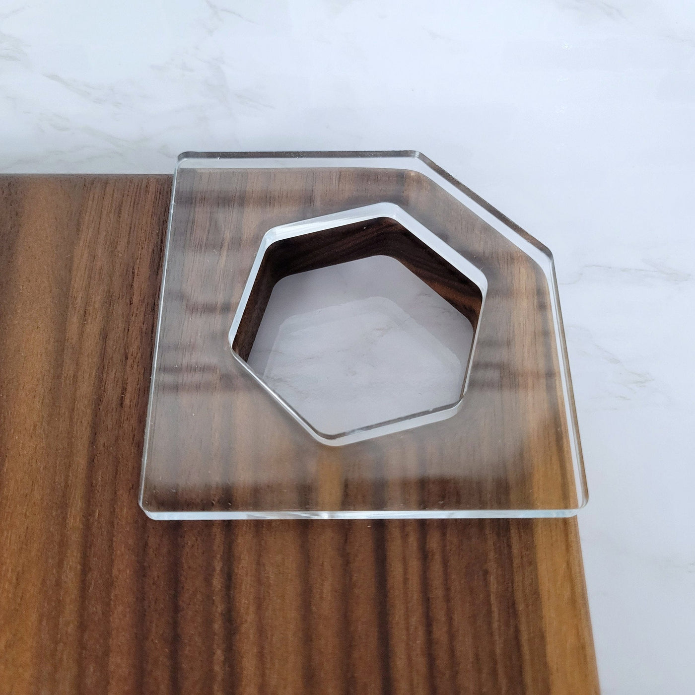 Honeycomb Cutting Board Corner Handle Acrylic Router Template