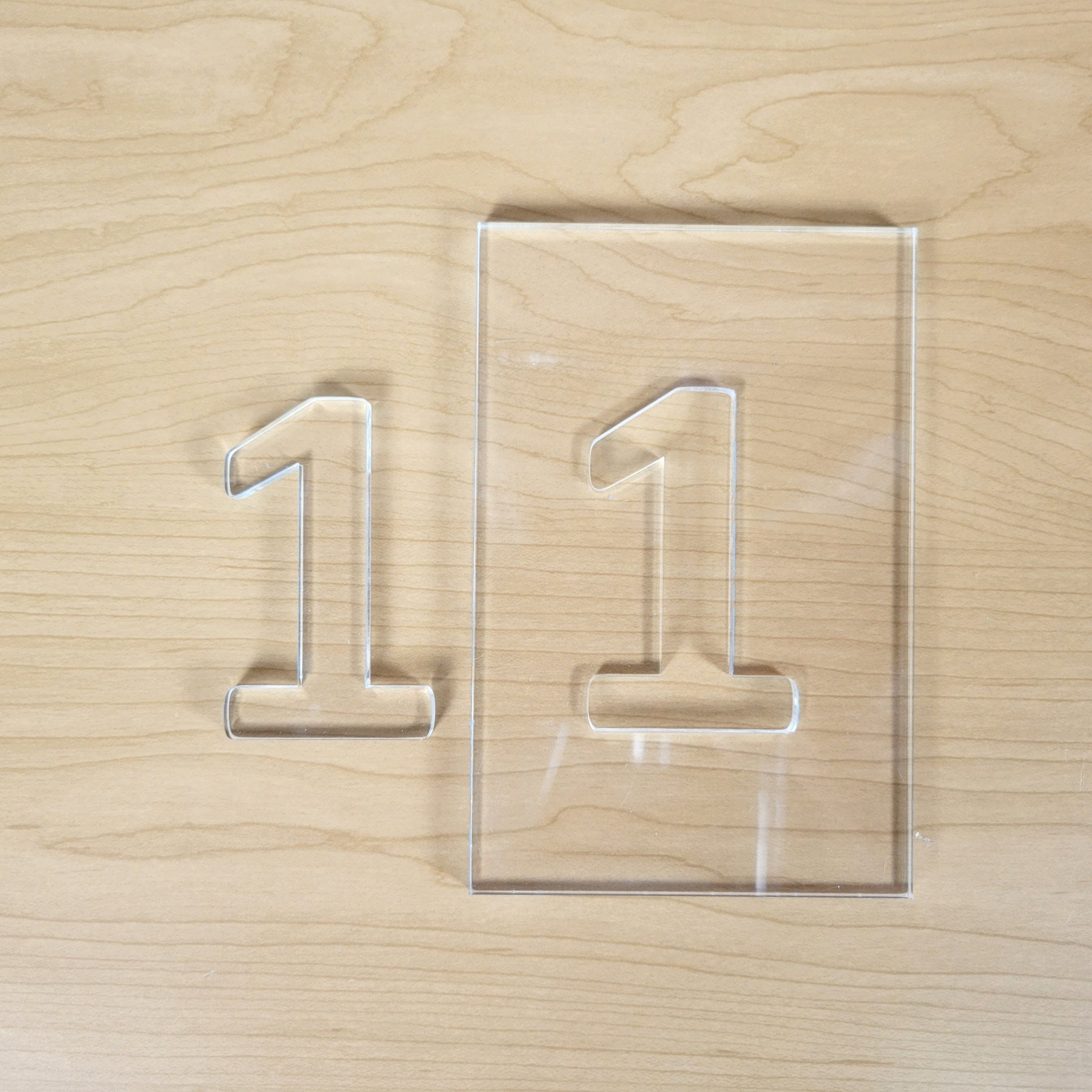 Letters and Numbers Epoxy/Resin Inlay Acrylic Router Template