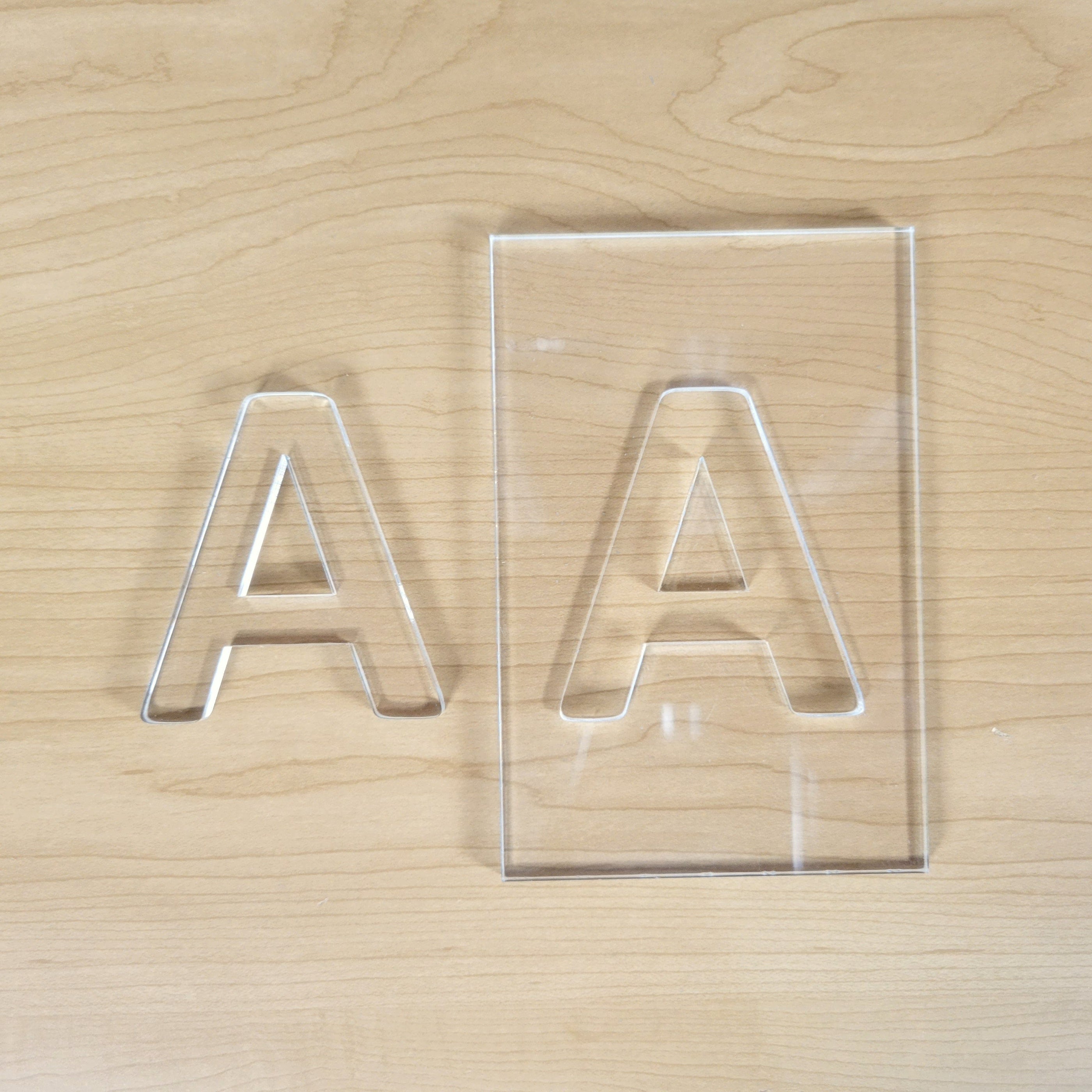 Letters and Numbers Epoxy/Resin Inlay Acrylic Router Template