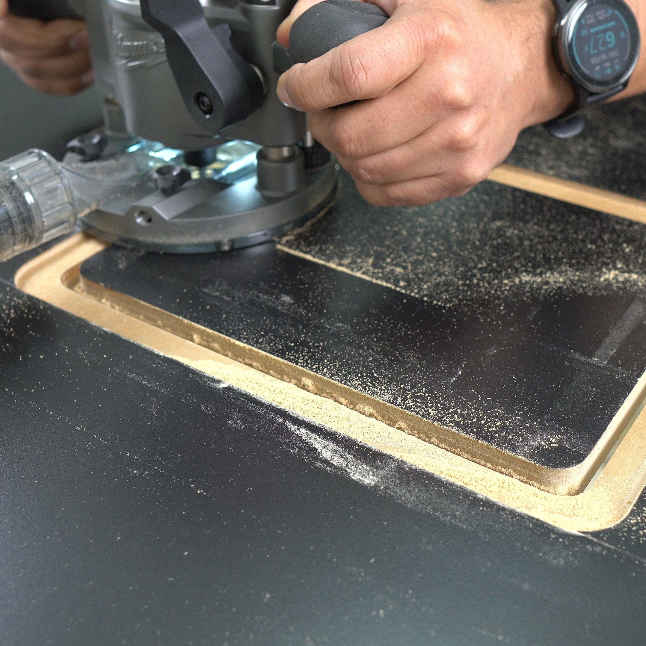 7 in Square Rabbet/Recess Cutout Template - For Your Trim Router Inser