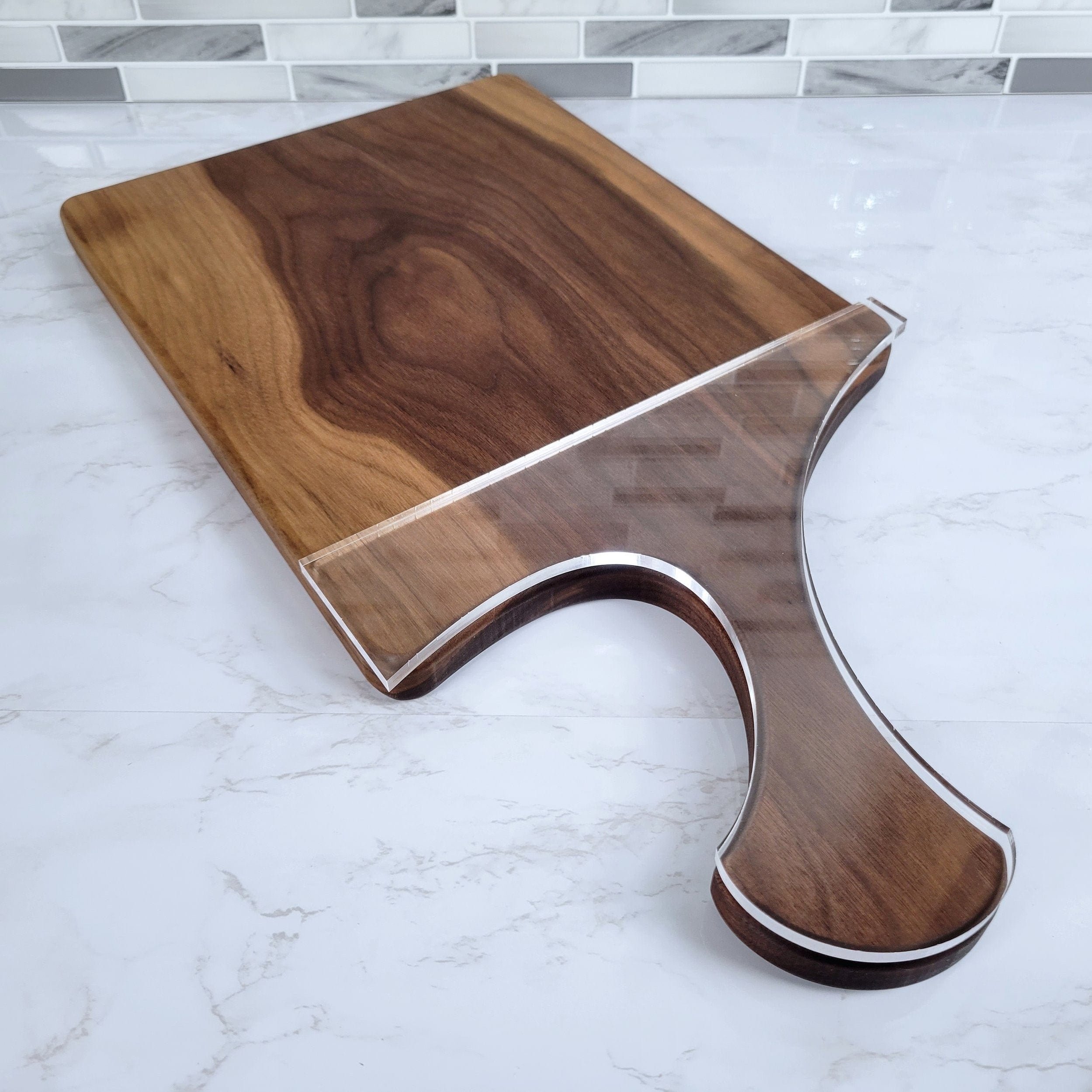 Round Top Charcuterie Board Handle Acrylic Router Template