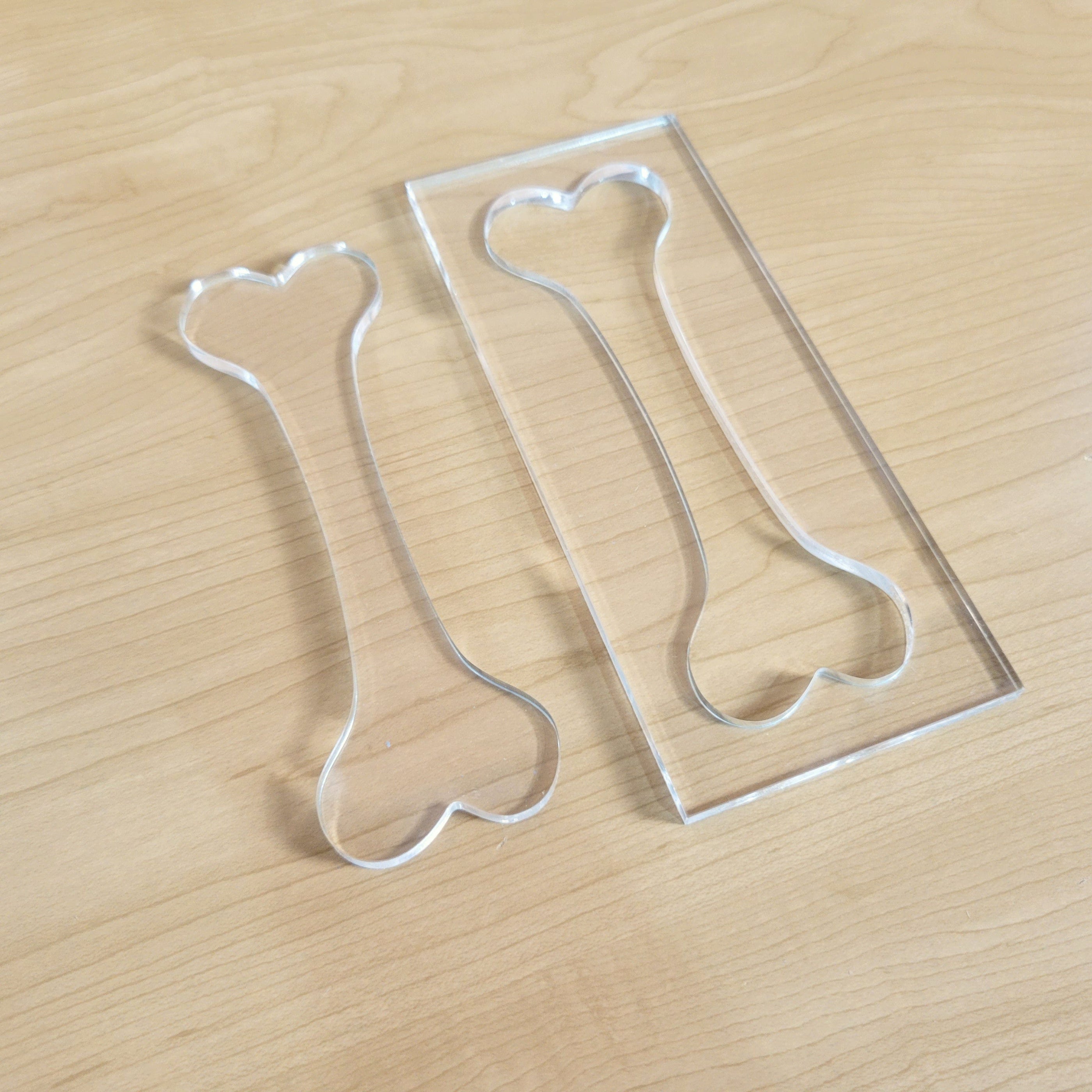 Single Dog Bone Epoxy/Resin Inlay Acrylic Router Template
