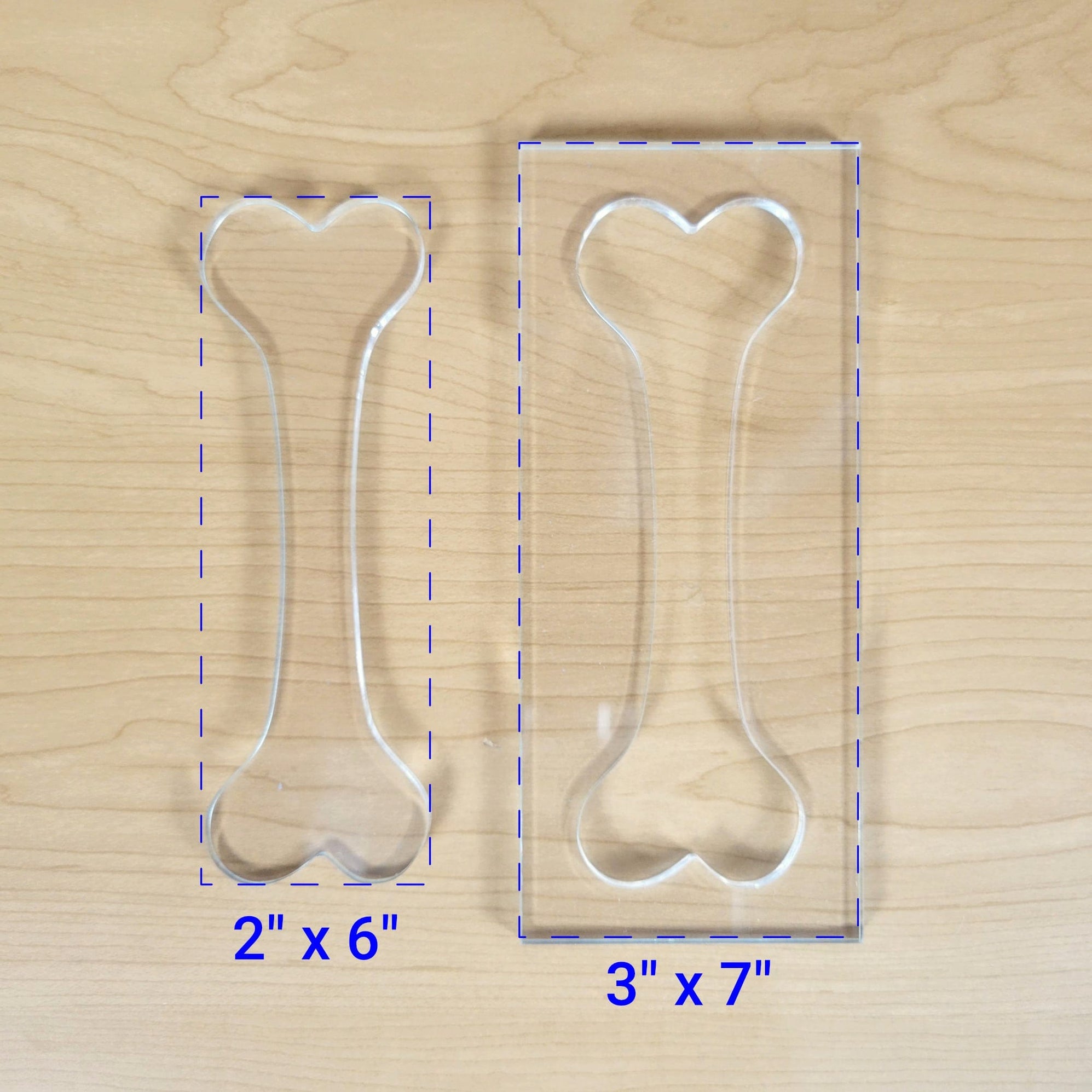 Single Dog Bone Epoxy/Resin Inlay Acrylic Router Template