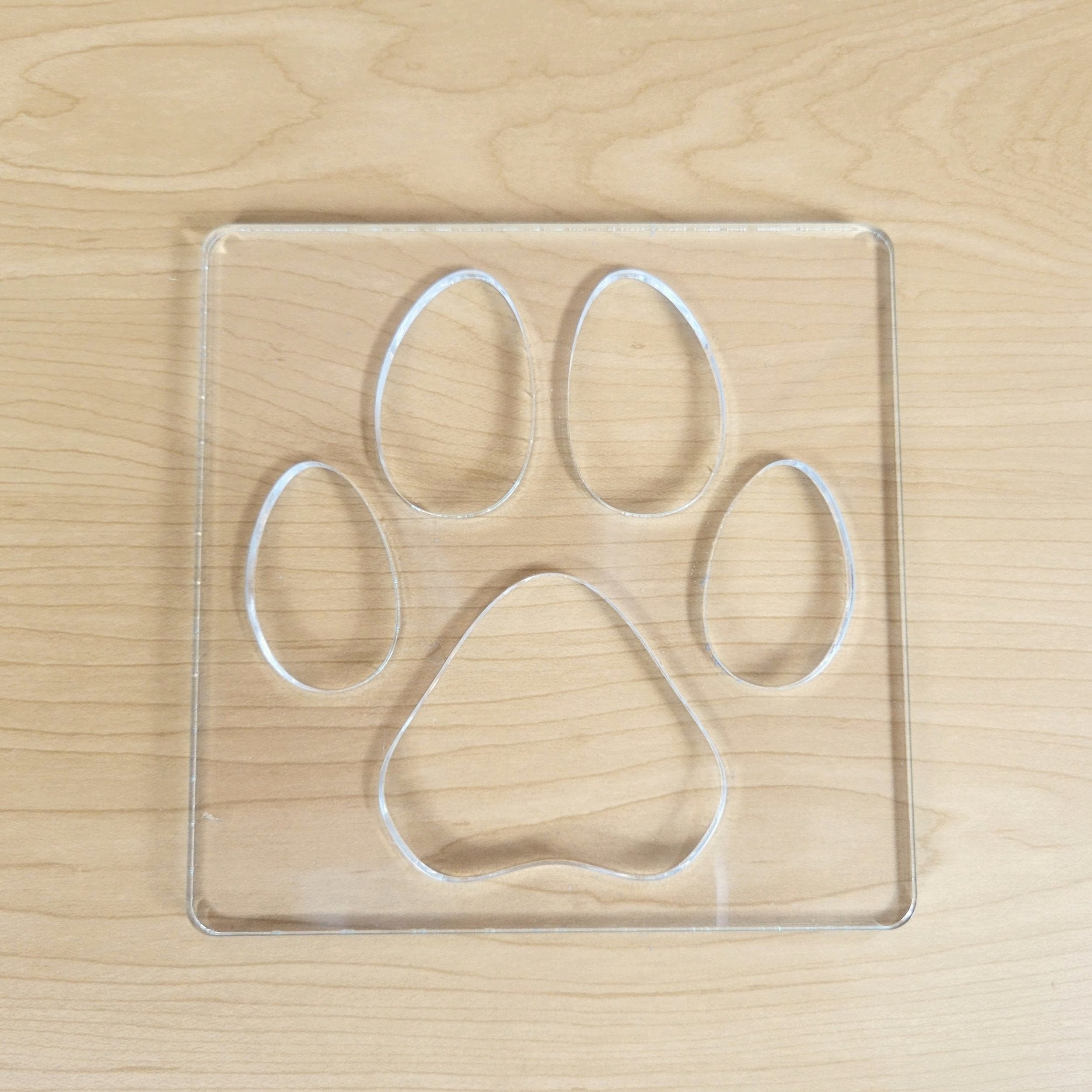 Single Paw Print Inlay Acrylic Router Template