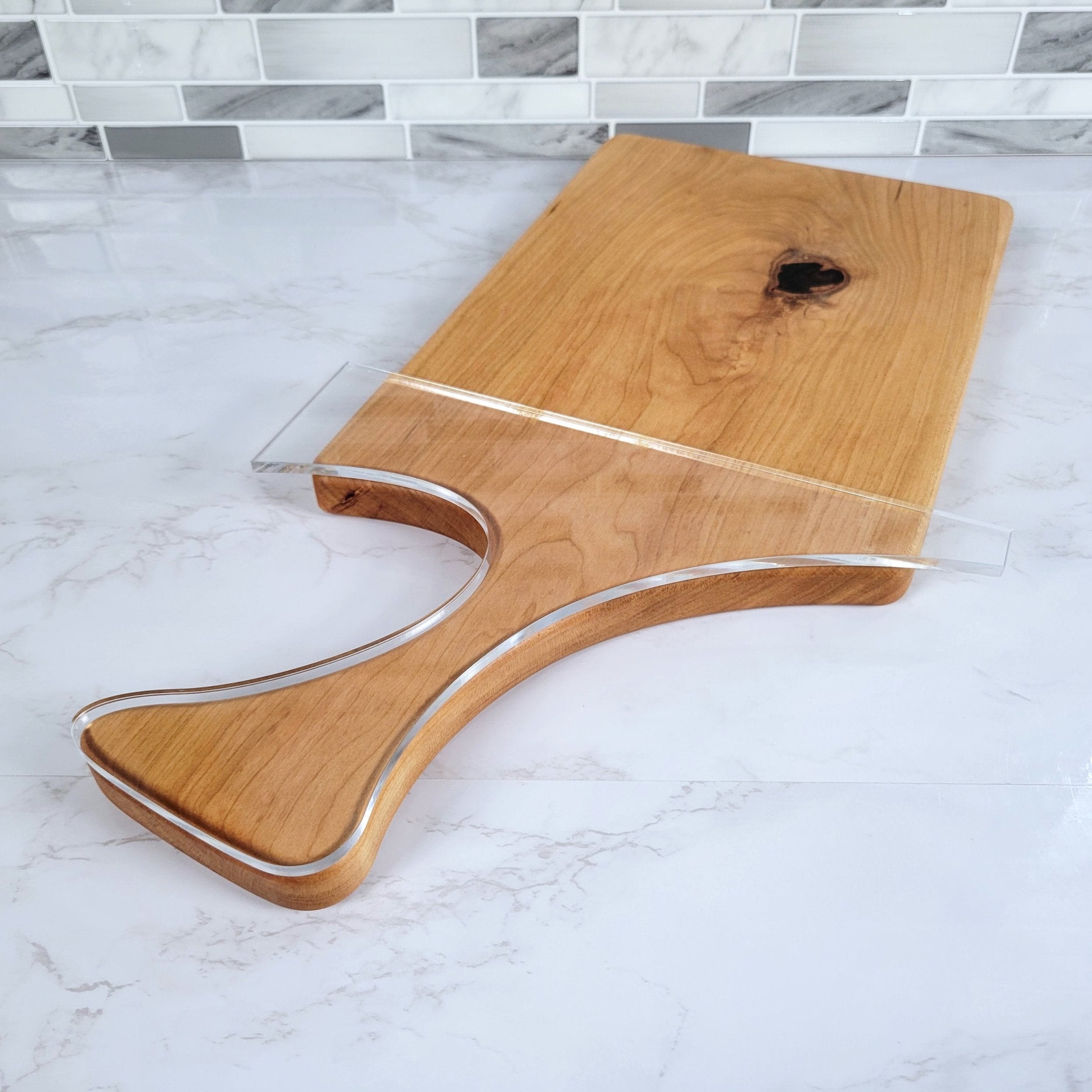 Skinny Modern Charcuterie Board Handle Acrylic Router Template