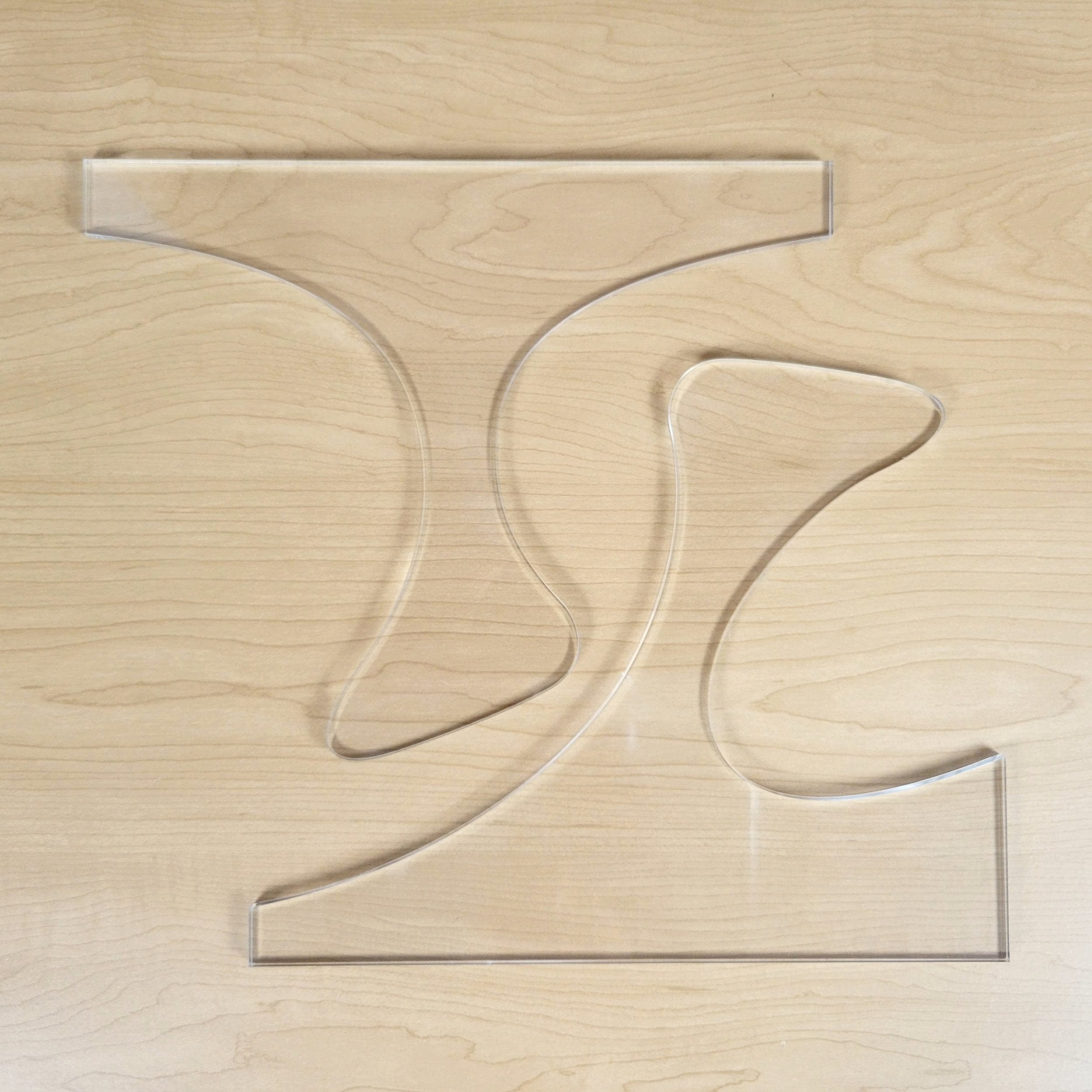 Skinny Modern Charcuterie Board Handle Acrylic Router Template