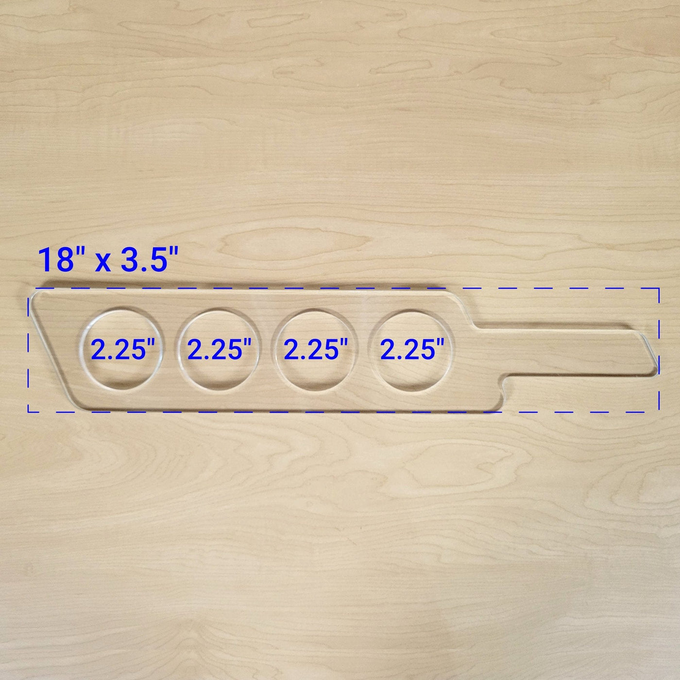 Straight Beer Flight Acrylic Router Template